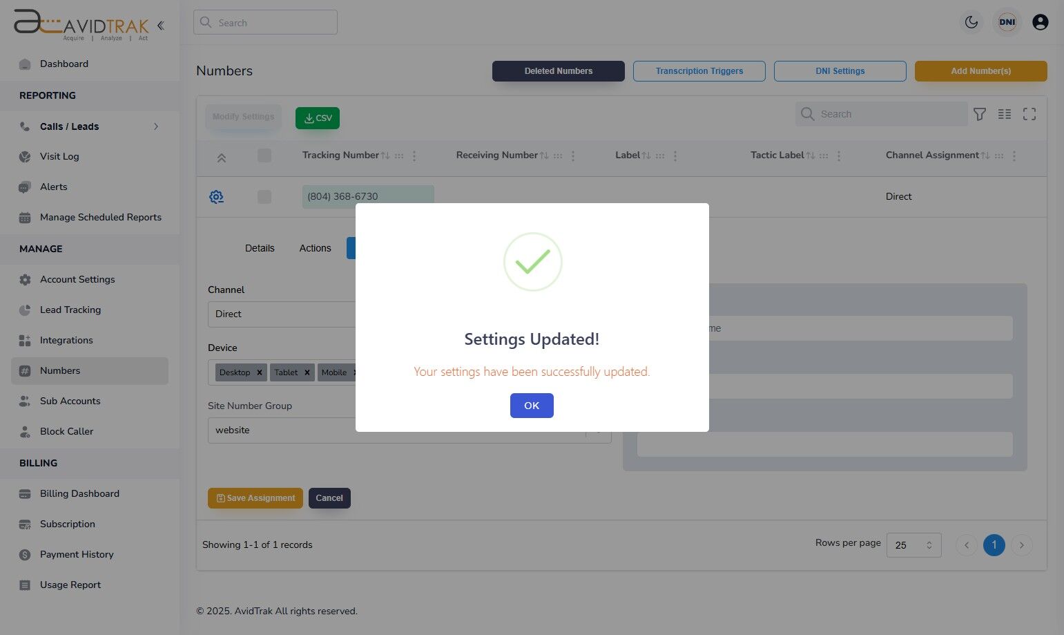 How to Setup Dynamic Number Insertion - AvidTrak
