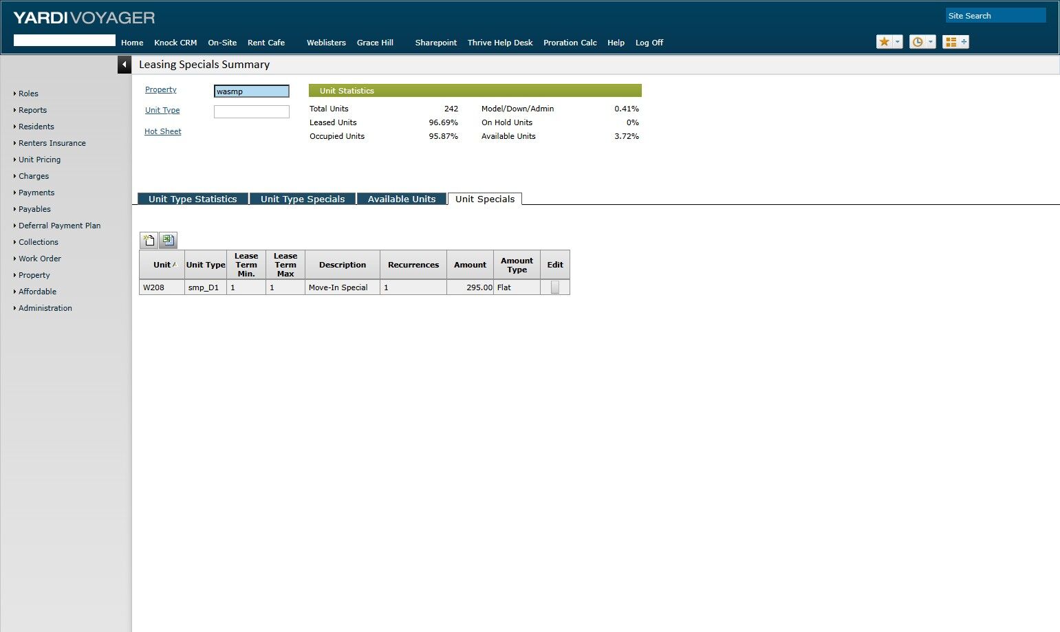 Adding a Unit Special in Yardi and Syncing to Other Systems – Thrive ...