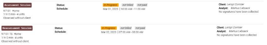 How does the ABA Matrix interface and workflow work (icons, statuses ...