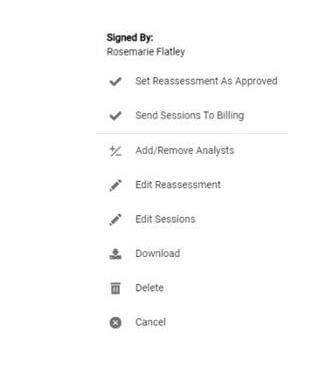 How does the ABA Matrix interface and workflow work (icons, statuses ...
