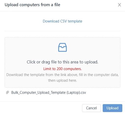 How to add computers with CSV upload. – GateKeeper