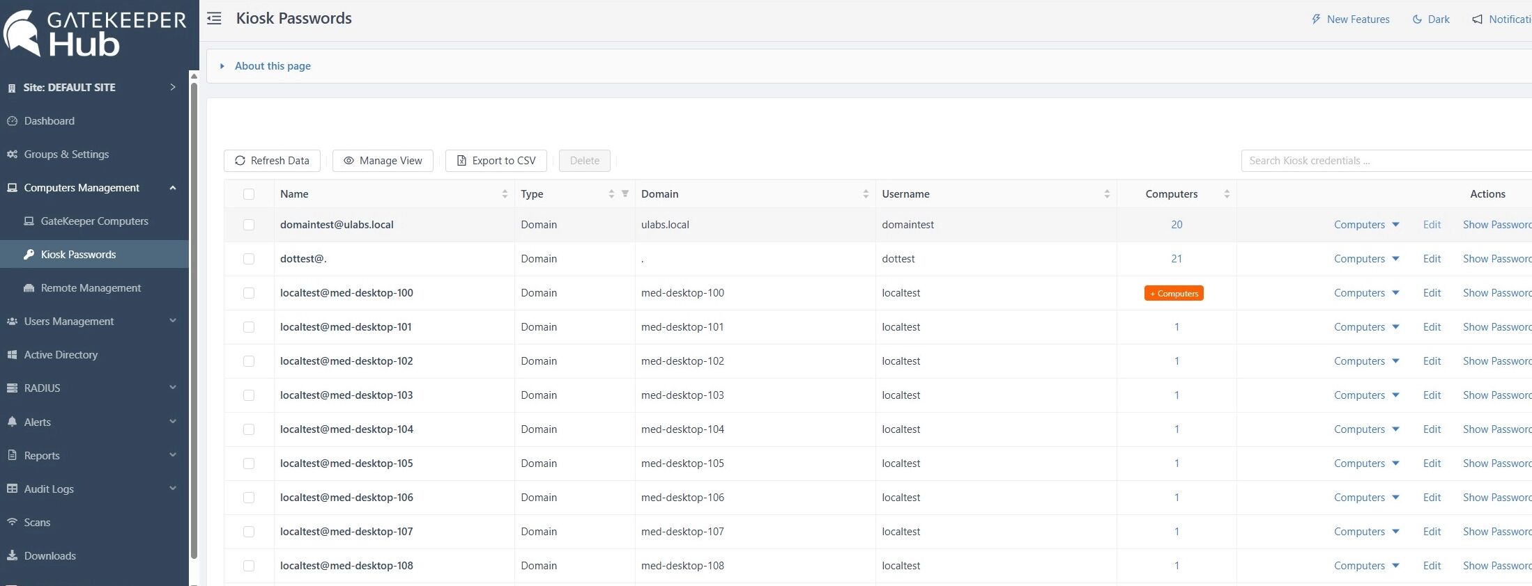 How to update the Kiosk Password from the GateKeeper Hub. – GateKeeper