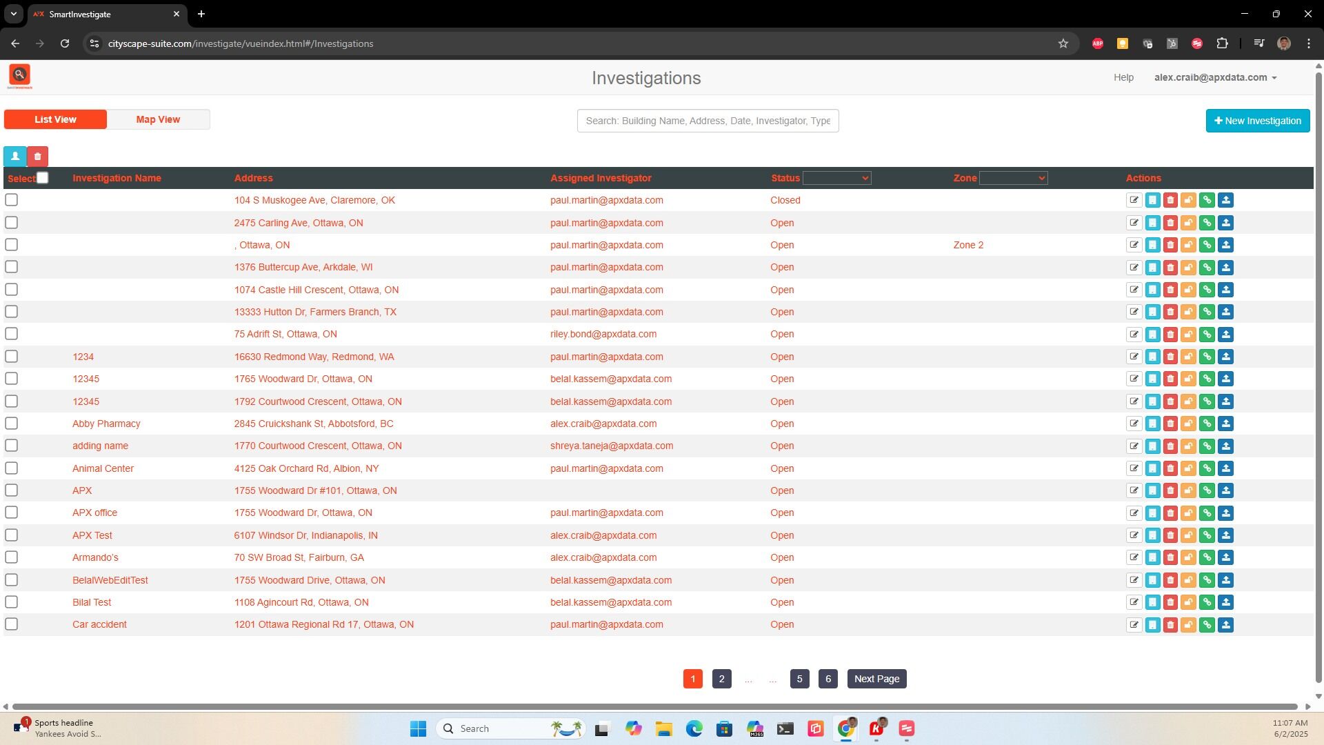 Creating an Investigation on the APX Web App – APX Building and Onsite ...