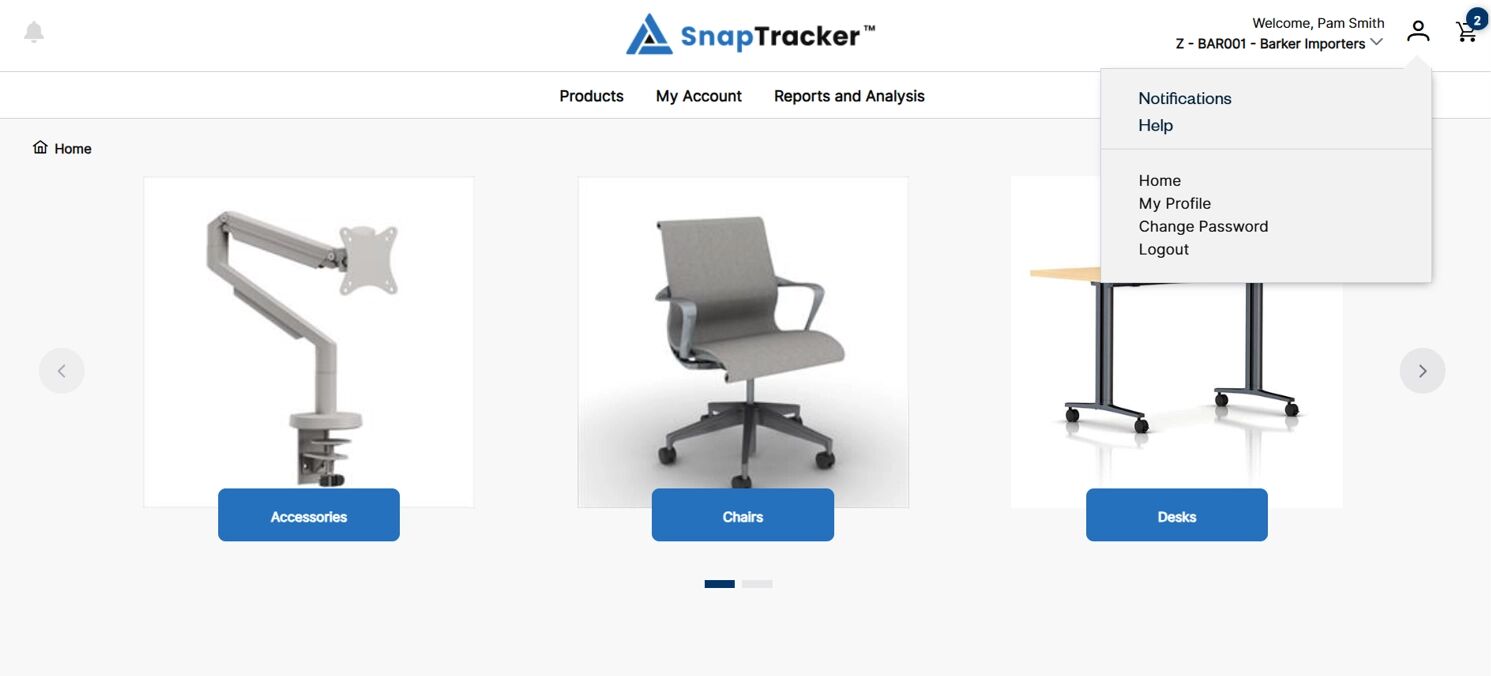 SnapTracker Interface: Profile Menus | KiSP, Inc.