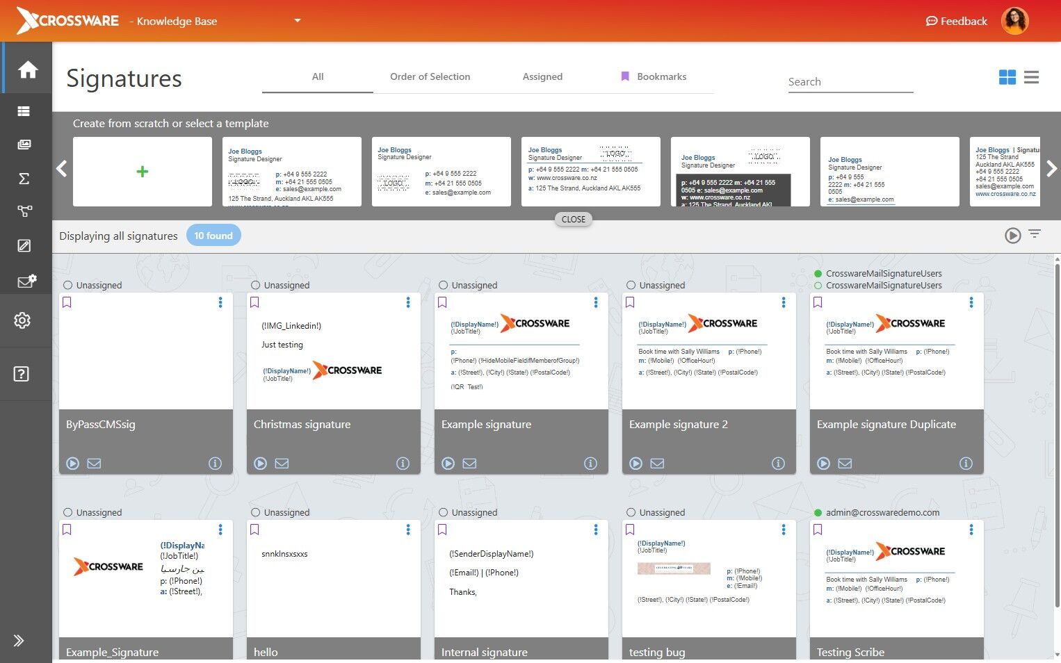 Create a signature from scratch | Crossware Knowledge Base