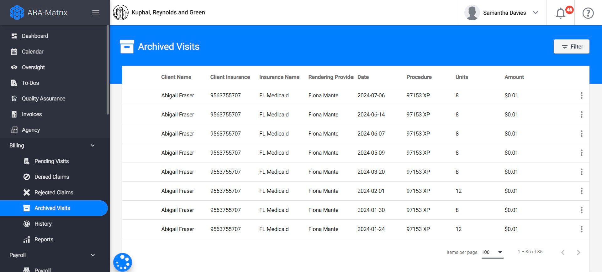 How to run a billing (for administrative staff) - ABA Matrix Knowledge Desk