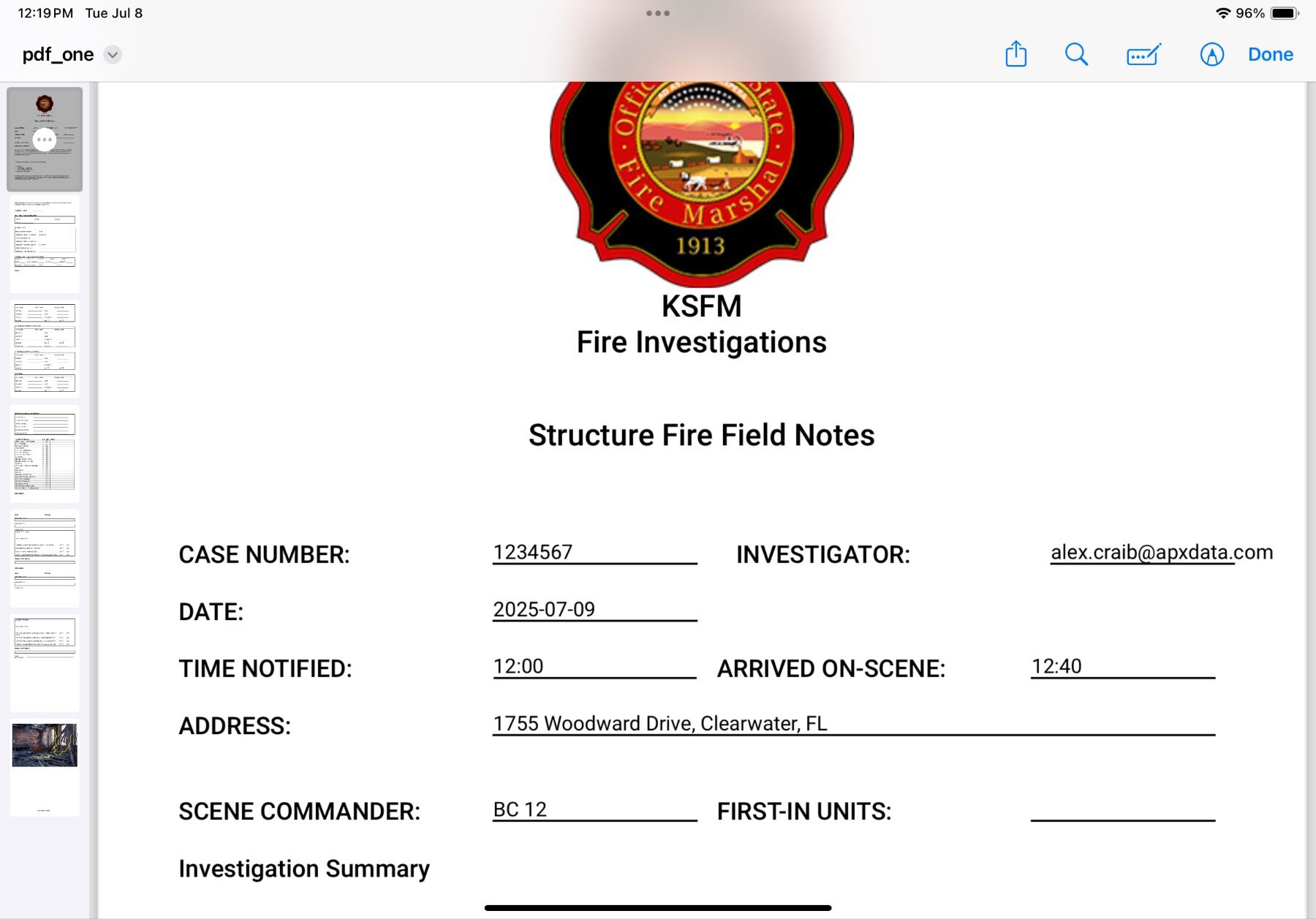 Completing an Investigation Report using the APX SmartCapture App – APX ...