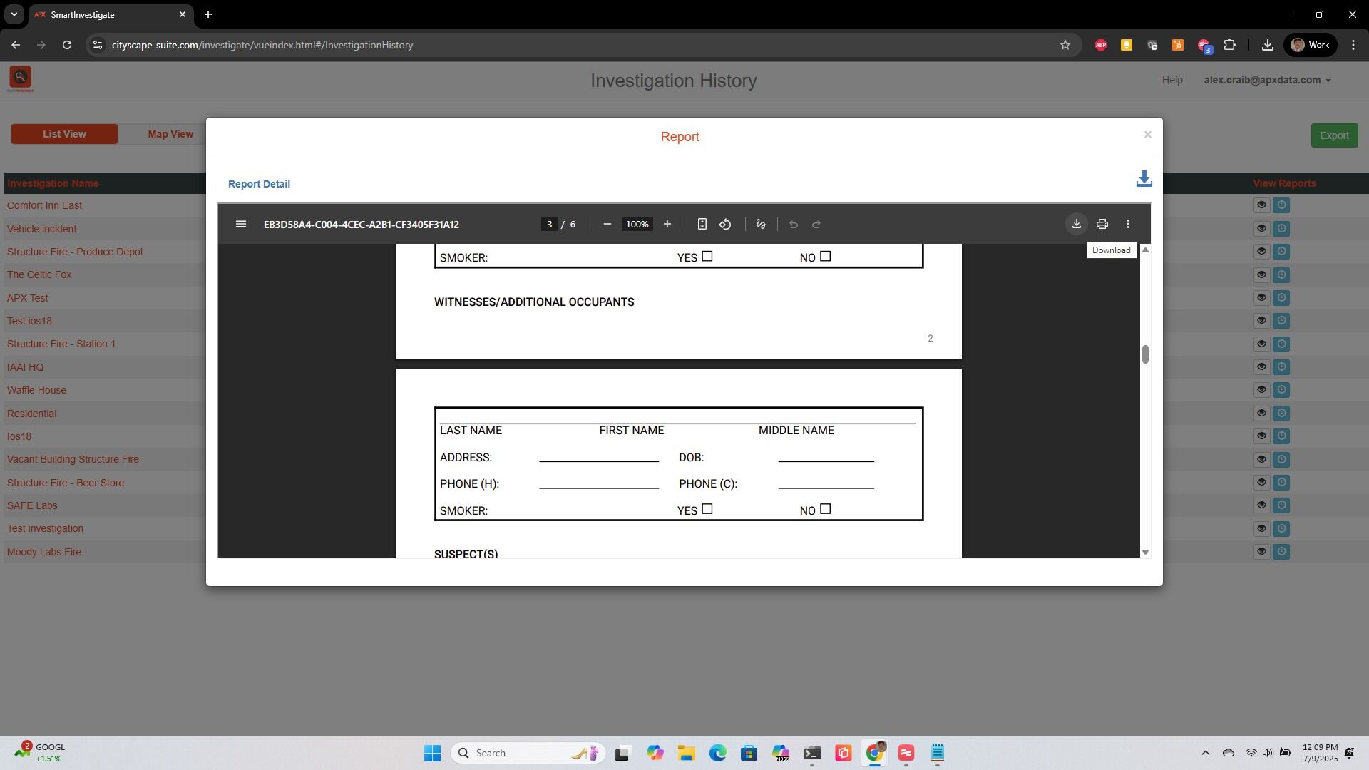 Admin - Accessing Completed Investigation Reports – APX Building and ...