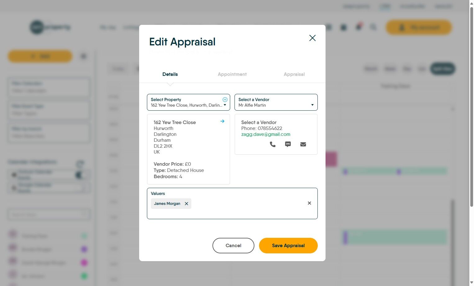 Sending an Appraisal Confirmation Email – iamproperty