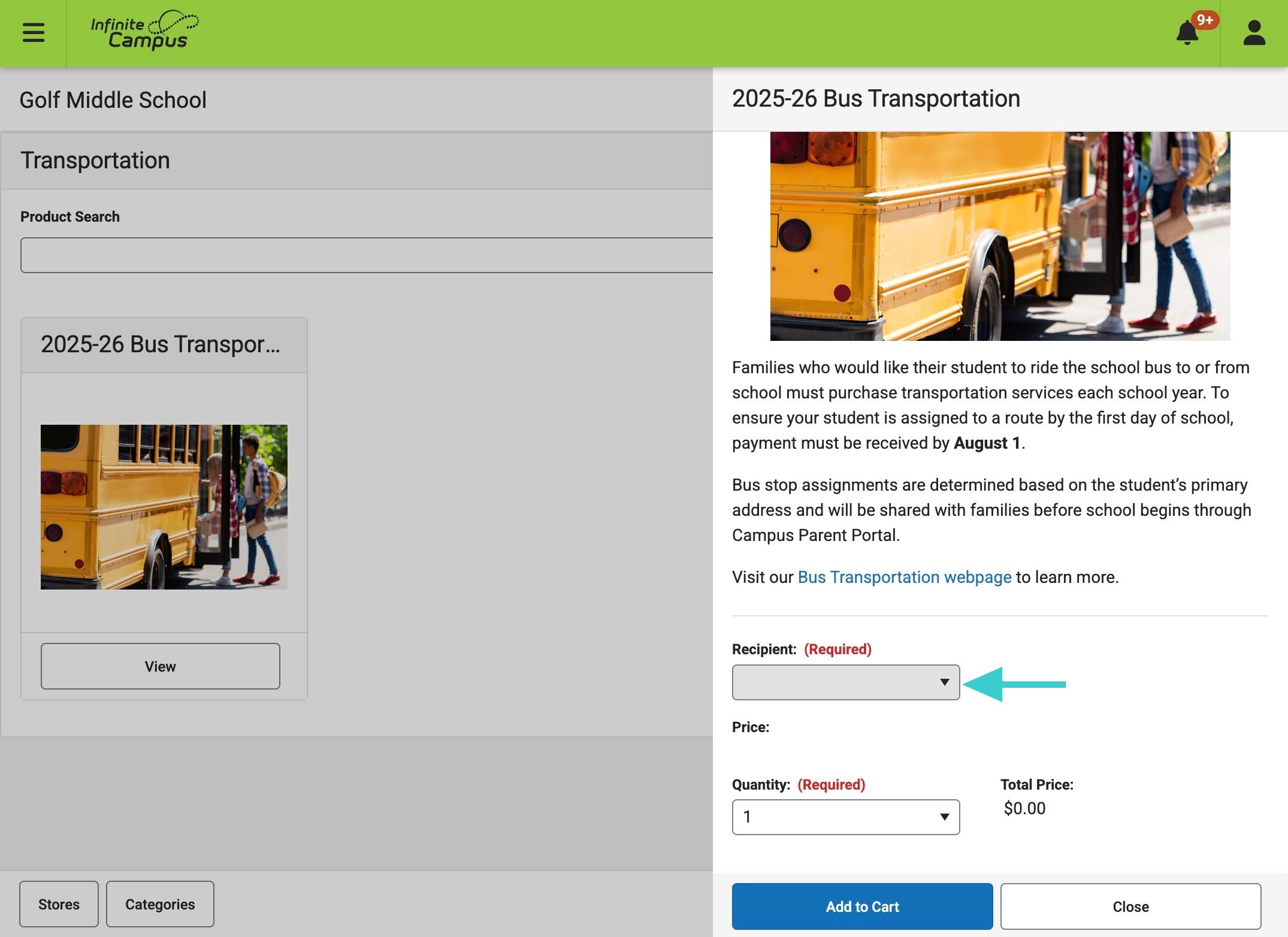 Purchasing Products from the School Store through Campus Portal | DBPP - Tutorials