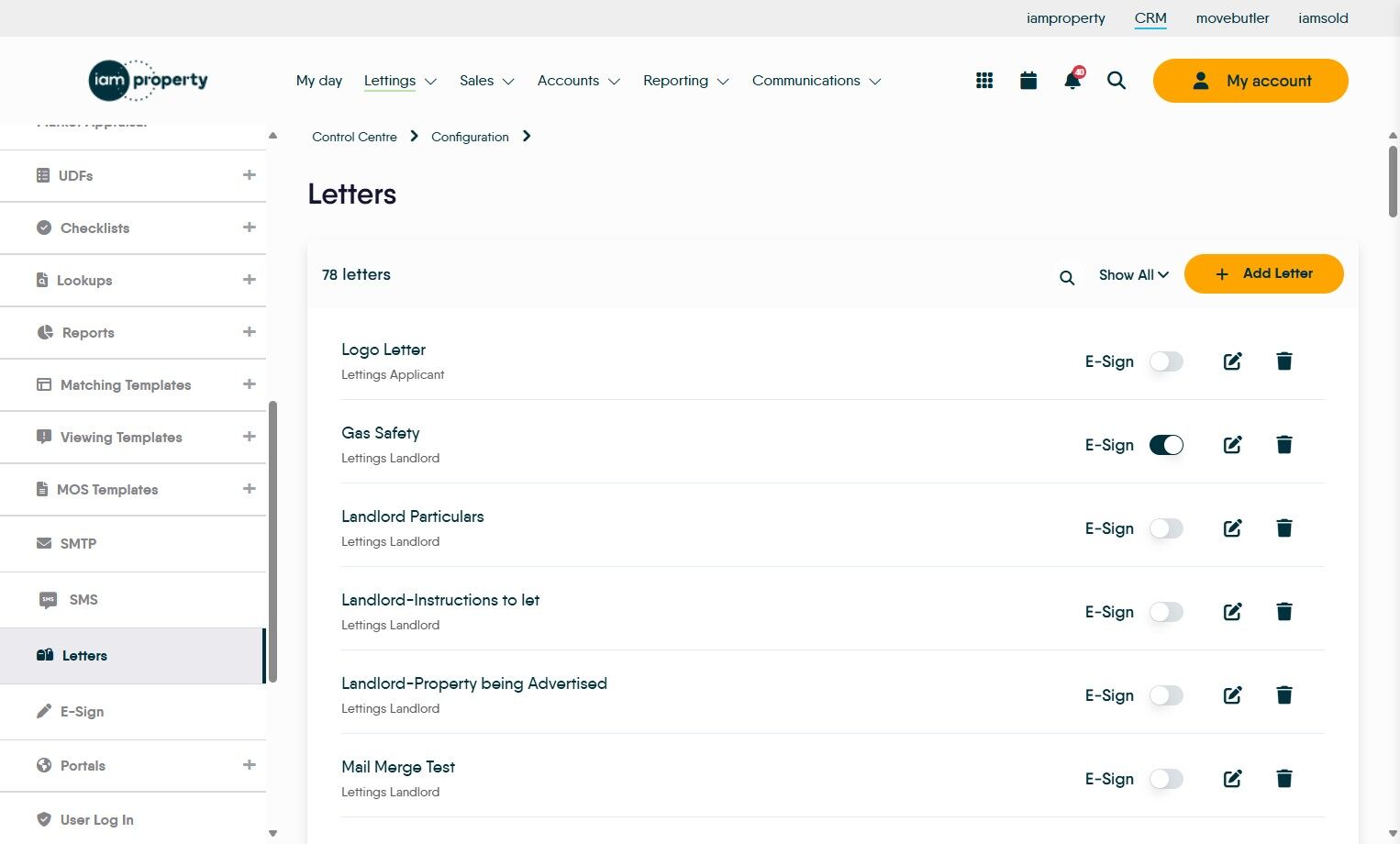 Sending a Letter Via E-Sign in CRM – iamproperty