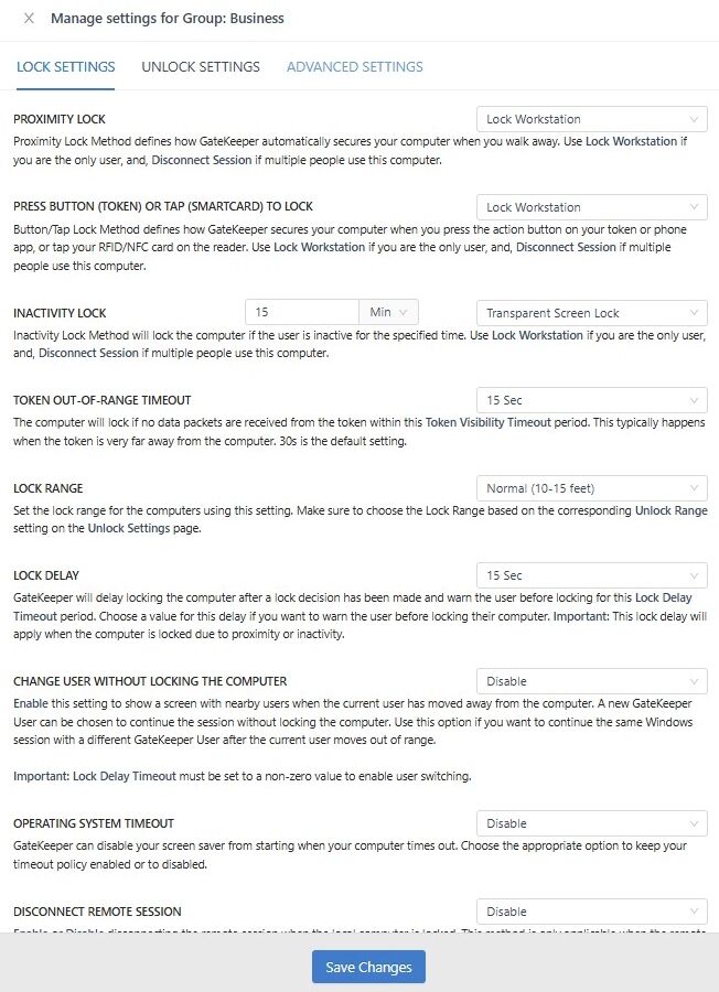 How to configure Authentication Methods for specific groups. – GateKeeper