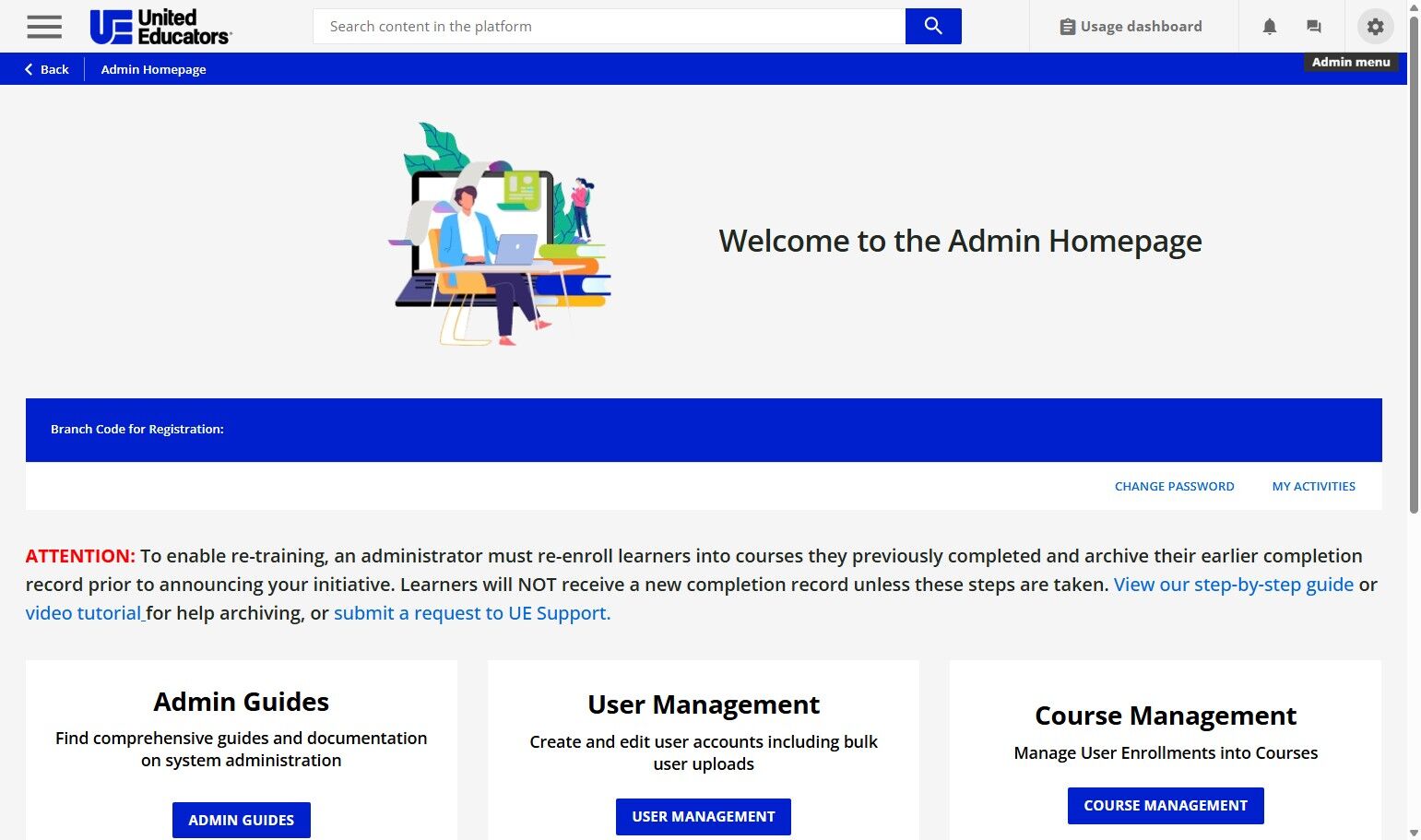 Archiving Past Completions and Re-enrolling Learners in a Course – Lexicon
