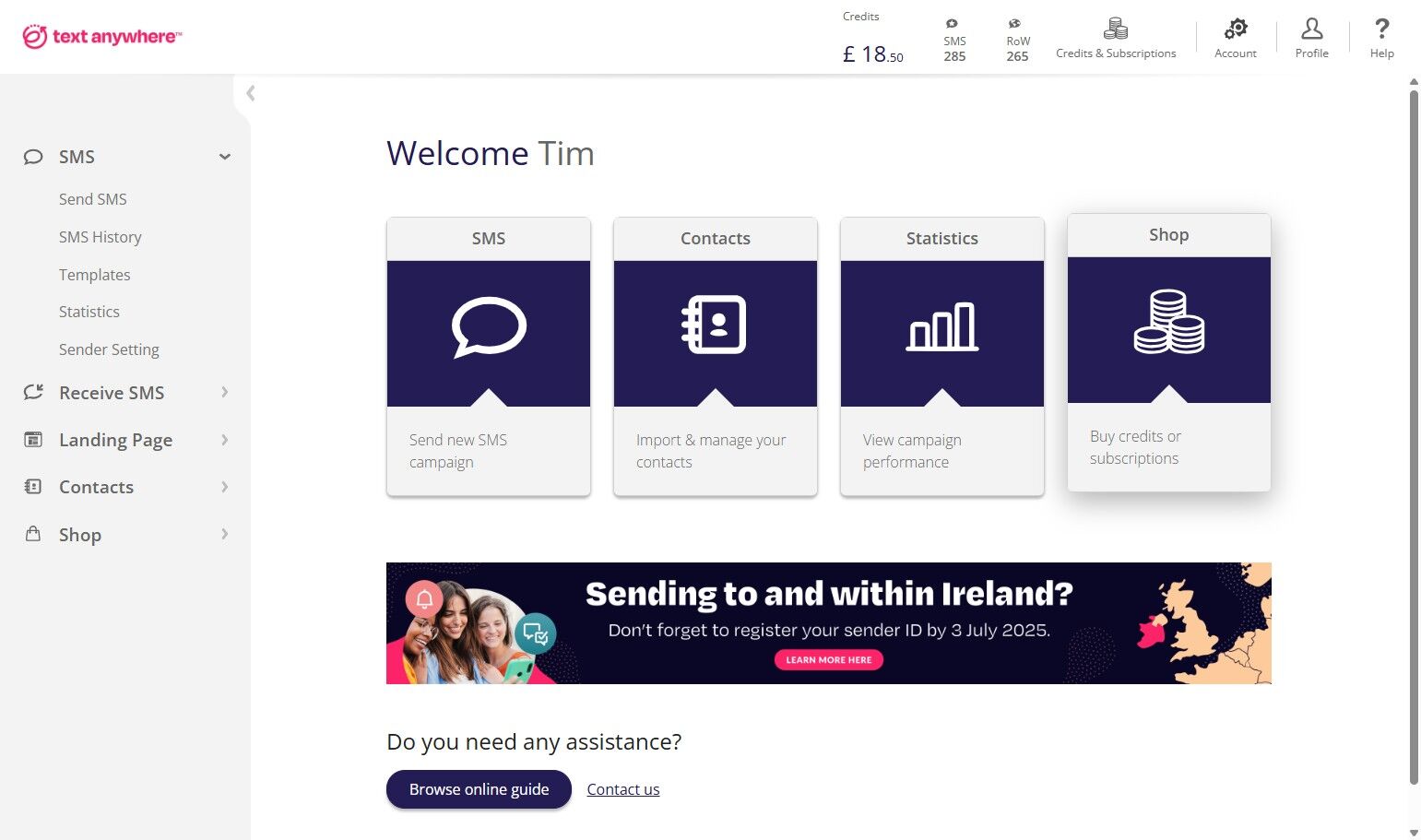 Purchasing an Inbound Number in TextAnywhere – iamproperty