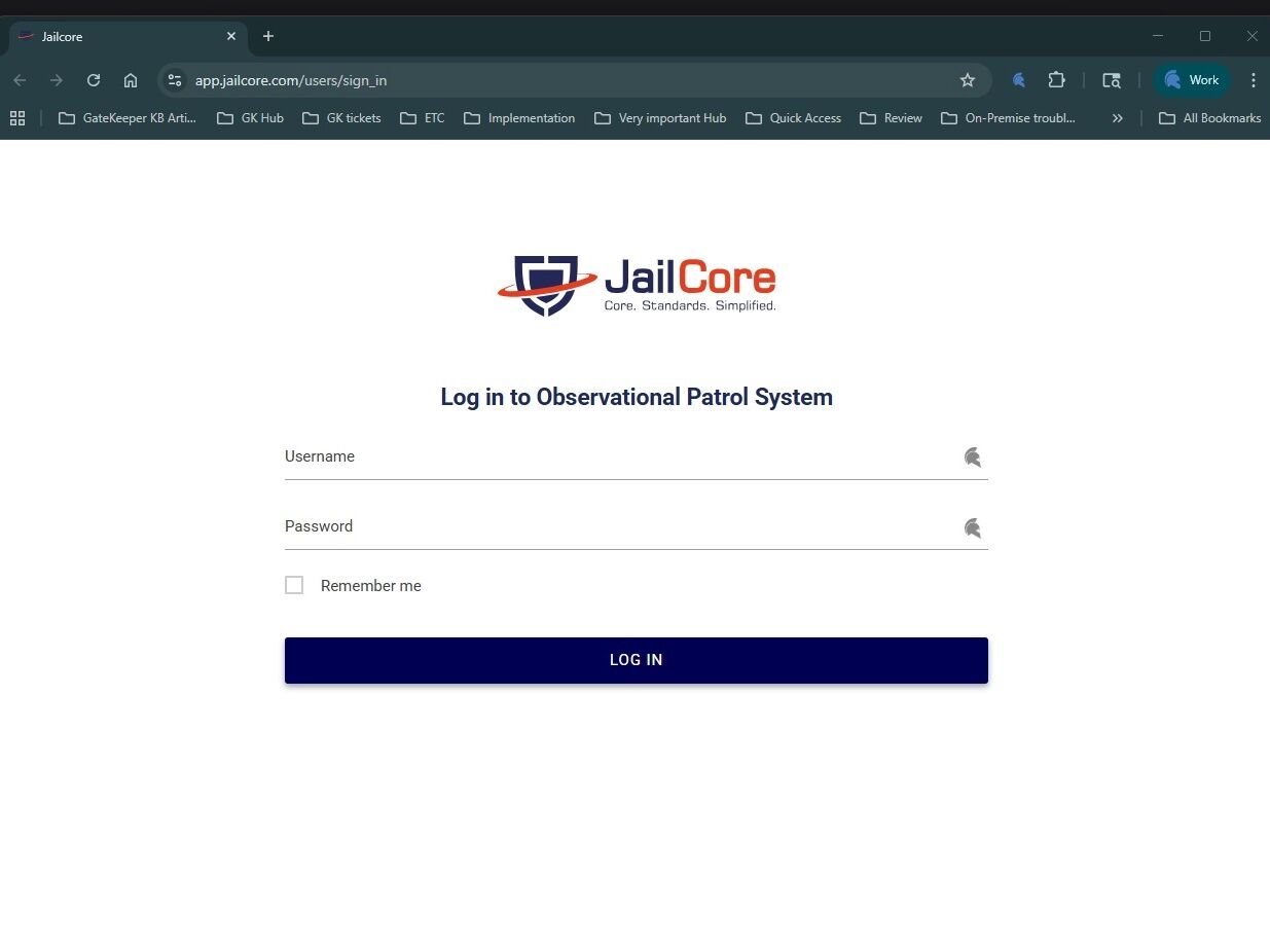 Log in to JailCore JMS without typing a password. – GateKeeper
