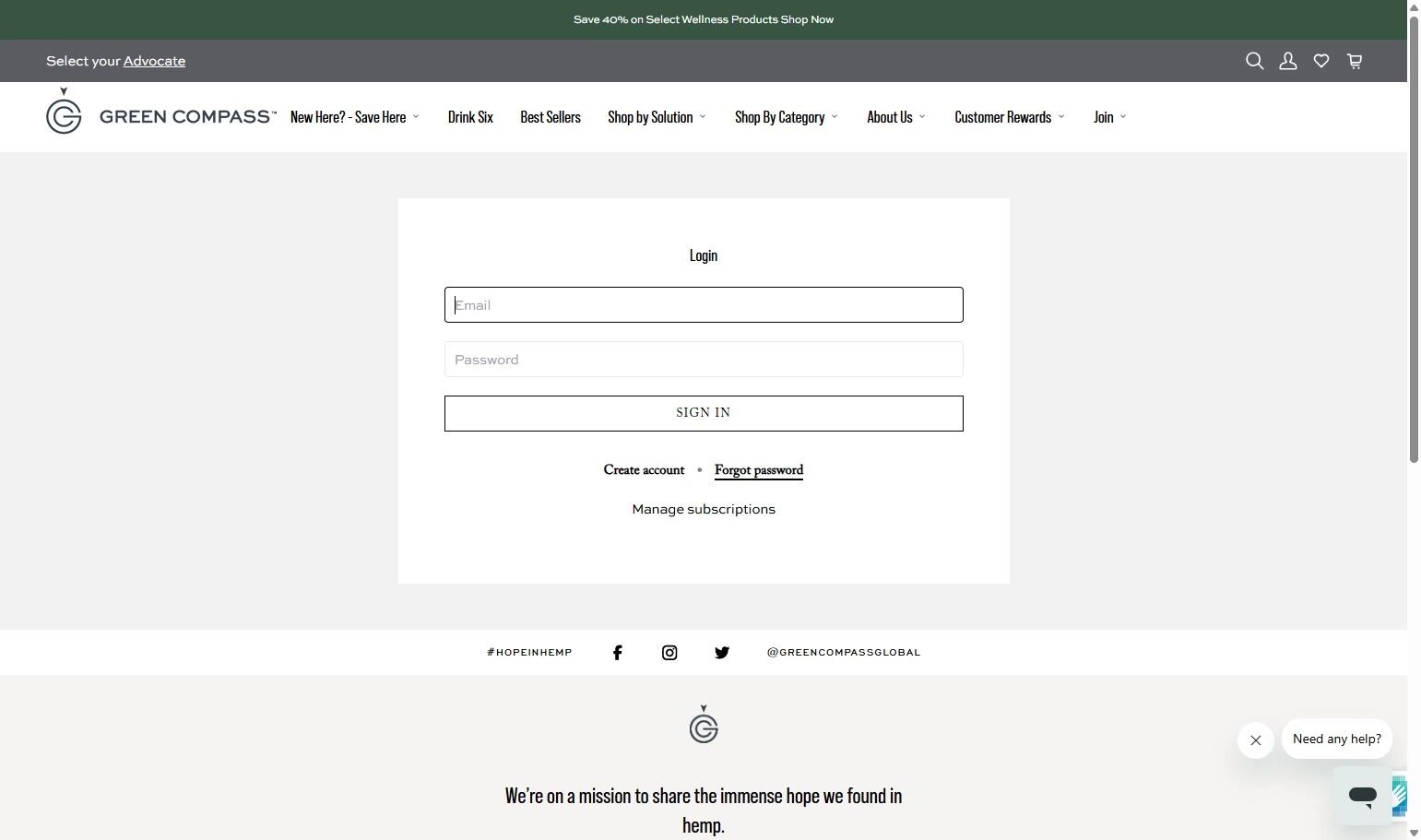 How do I reset my password? – Green Compass Global