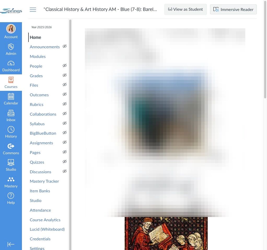 Canvas: Update Navigation Link Visibility (Grades, Modules, etc ...