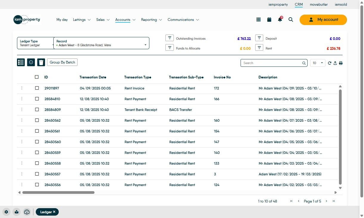 Generating a Receipt From a Ledger – iamproperty