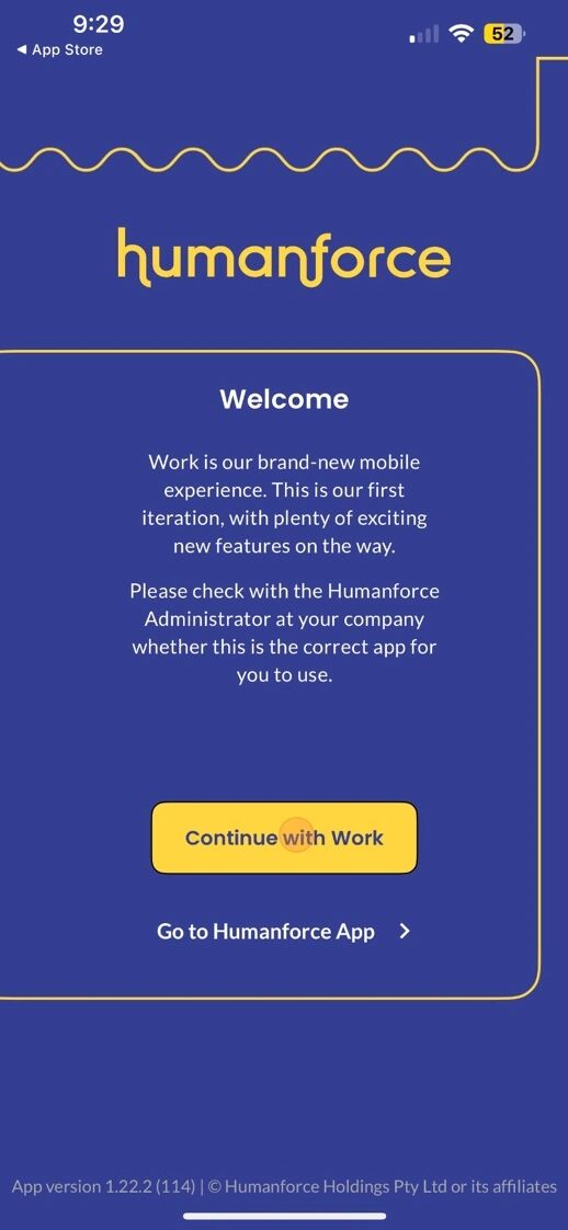 Logging into the Humanforce Mobile Application : IT Helpdesk