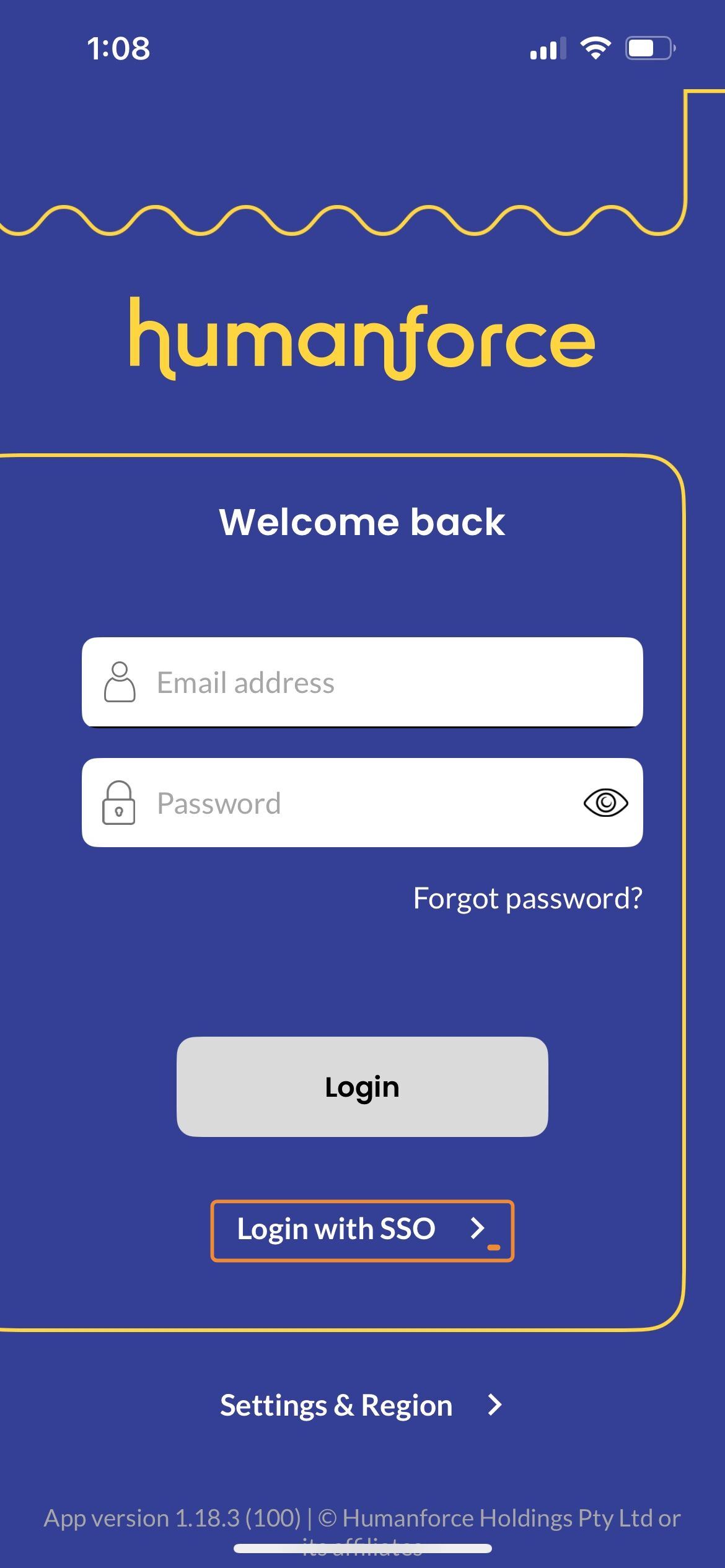 Logging into the Humanforce Mobile Application : IT Helpdesk