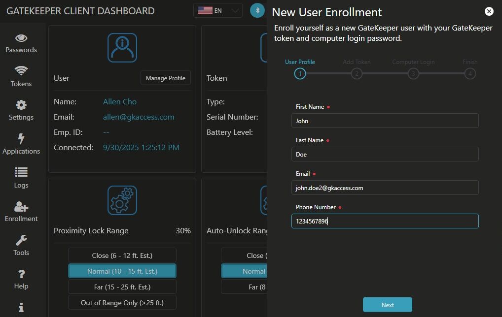How to Self-Register from the GateKeeper Client Application. – GateKeeper