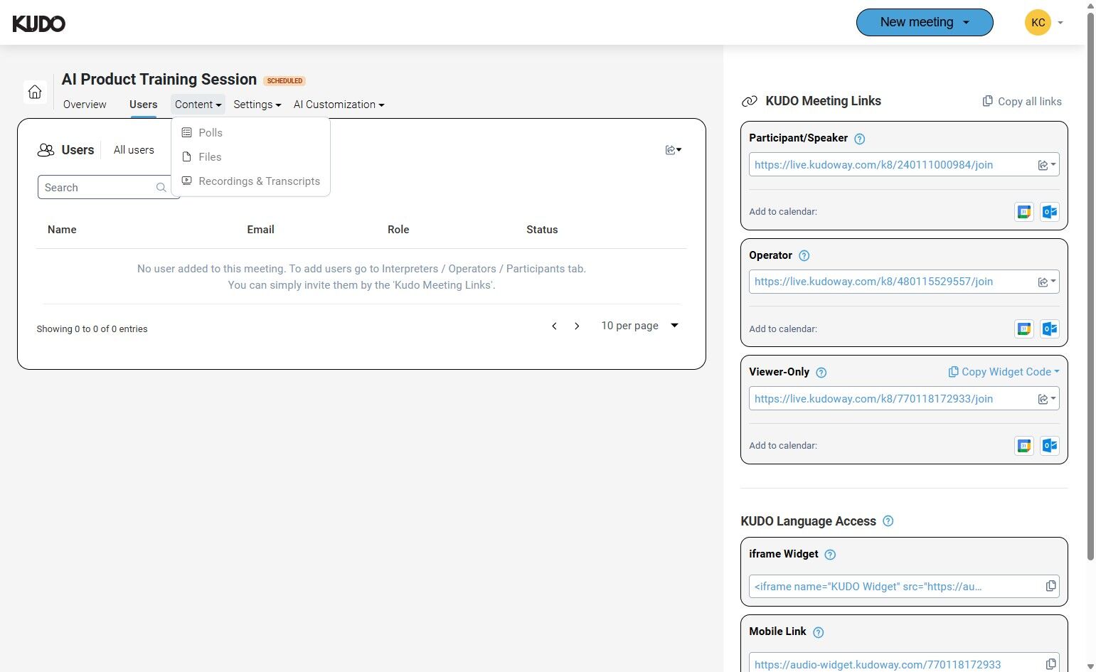 KUDO AI – KUDO Support