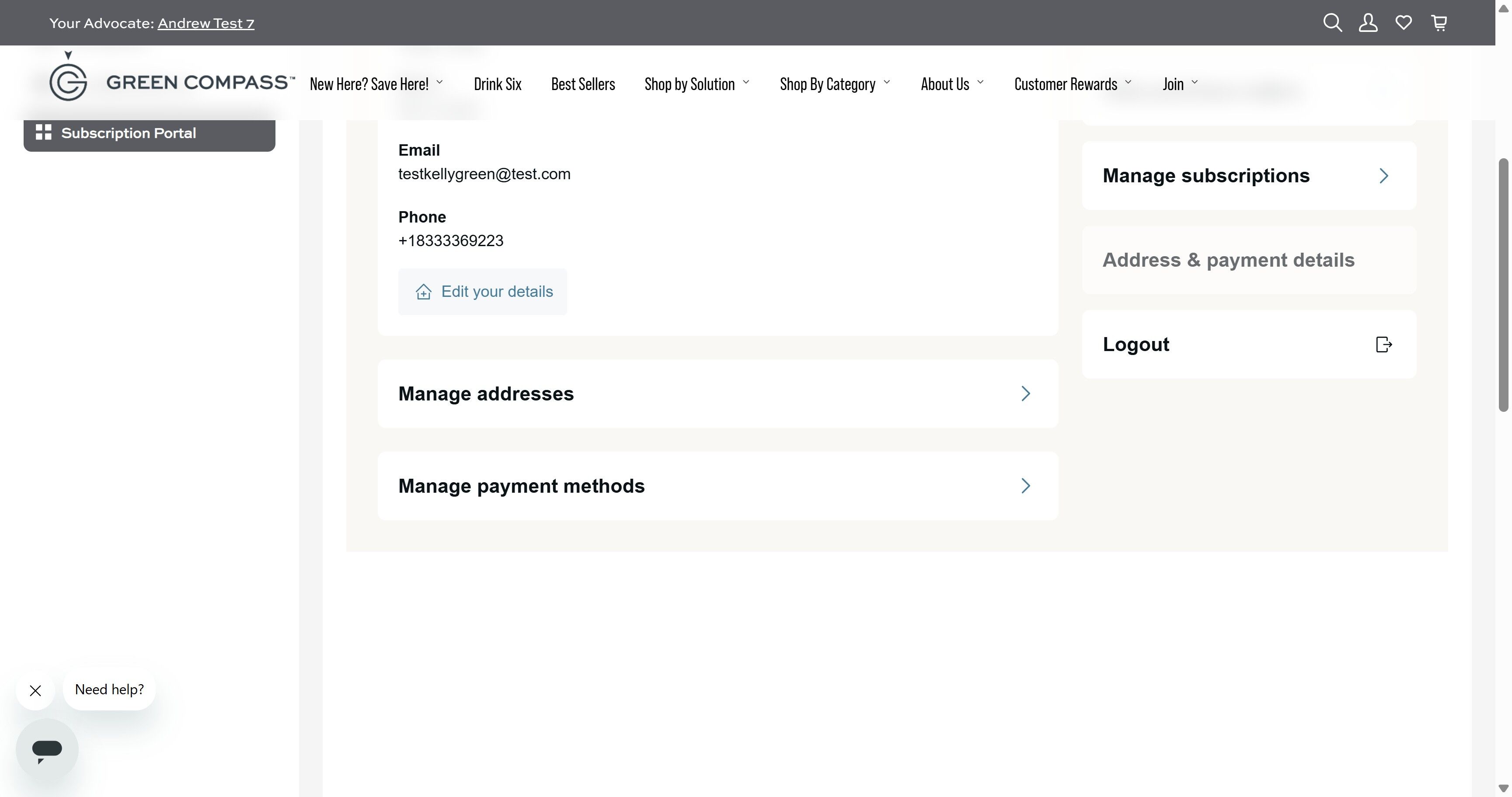 How do I update the payment method on my subscription? – Green Compass Global