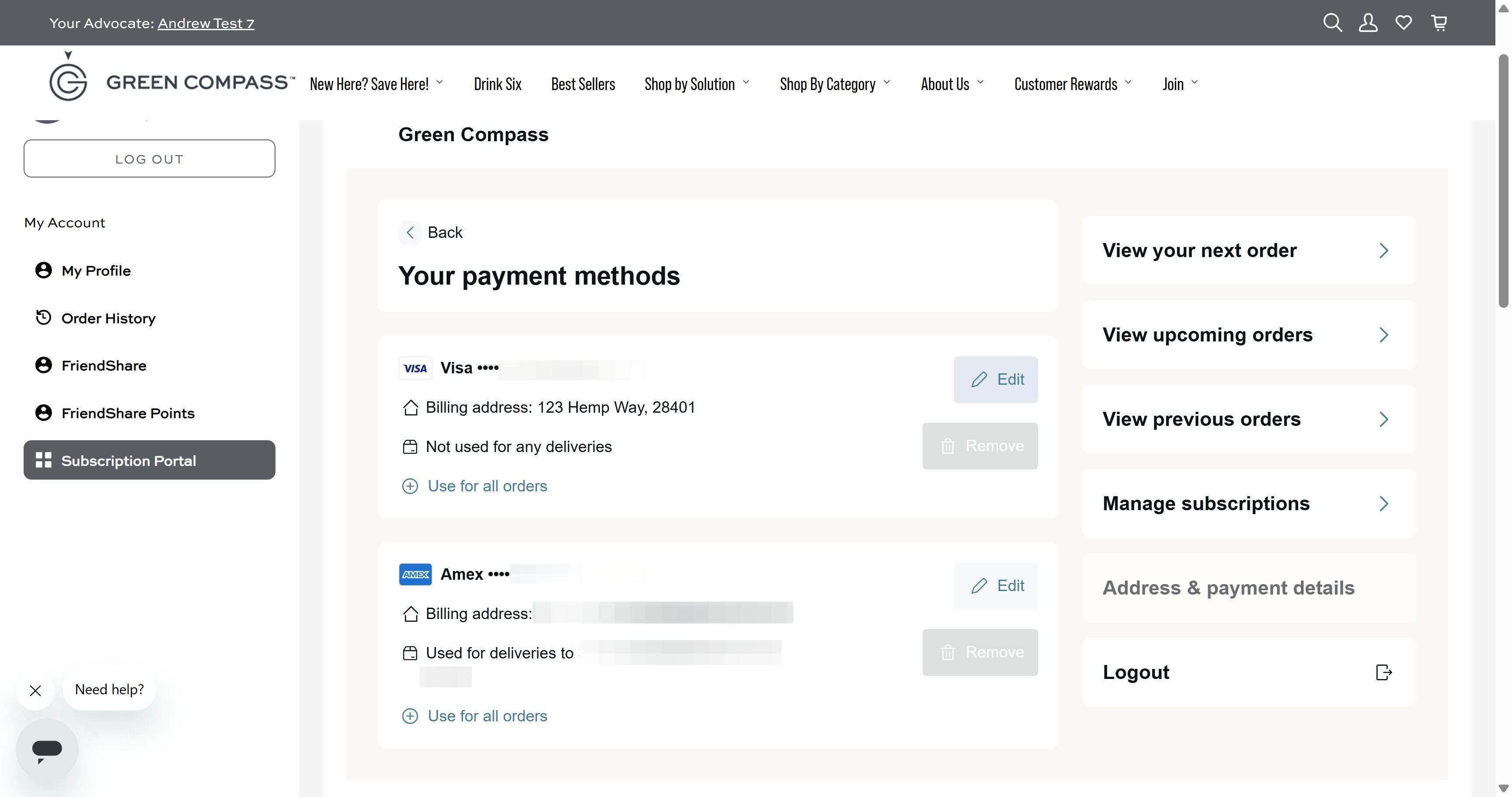 How do I update the payment method on my subscription? – Green Compass Global
