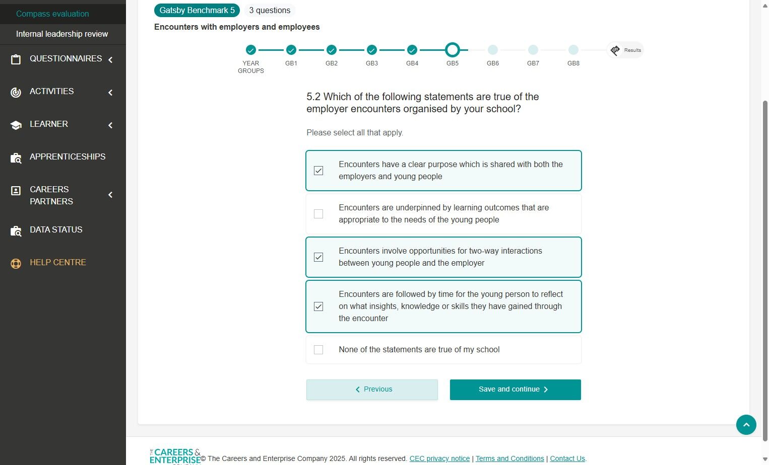 How to complete a Compass evaluation – The Careers & Enterprise Company