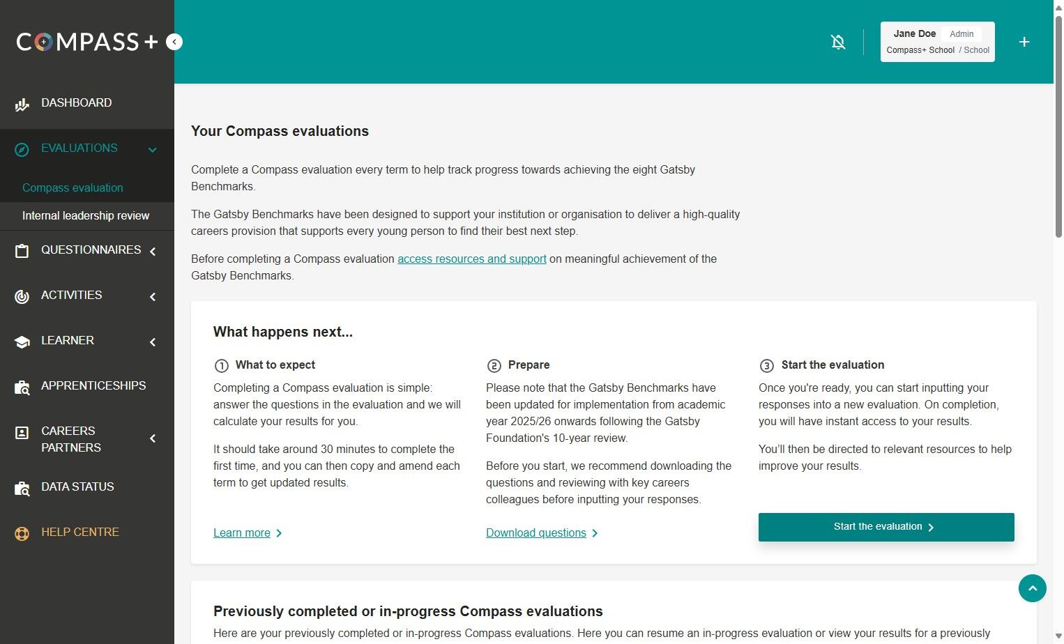 How to complete a Compass evaluation – The Careers & Enterprise Company