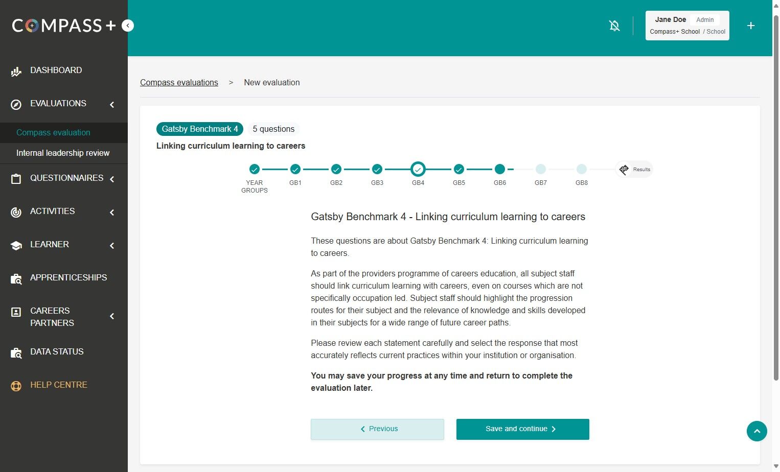 How to complete a Compass evaluation – The Careers & Enterprise Company