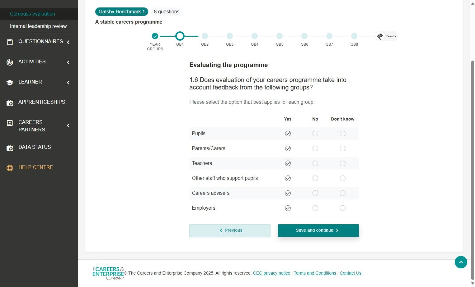 How to complete a Compass evaluation – The Careers & Enterprise Company