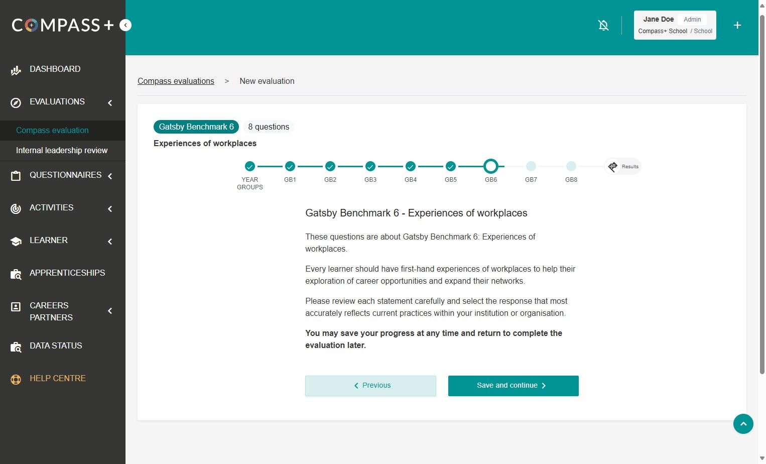 How to complete a Compass evaluation – The Careers & Enterprise Company