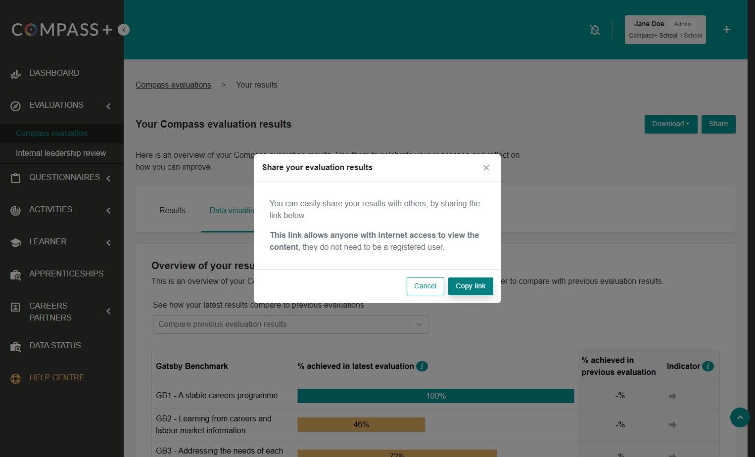 How to view, download and share Compass evaluation results – The ...