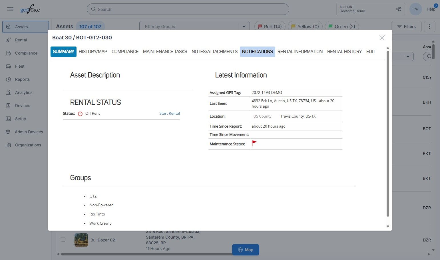 Create a Notification Alert for a Single Asset – Geoforce Track & Trace