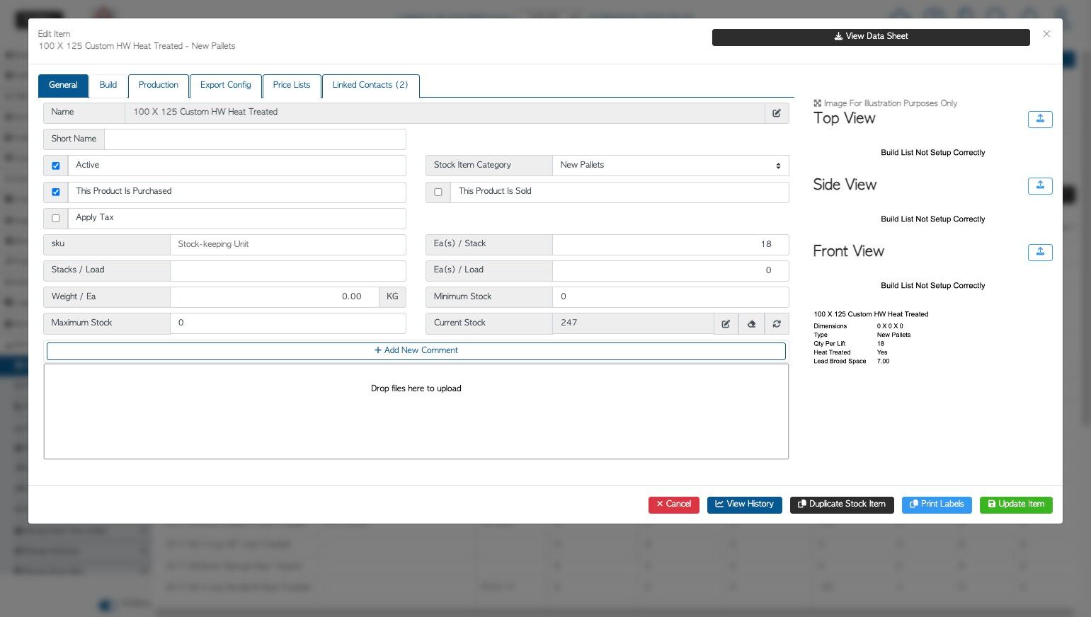 How to replace the Pallet Connect generated image in a pallet profile.