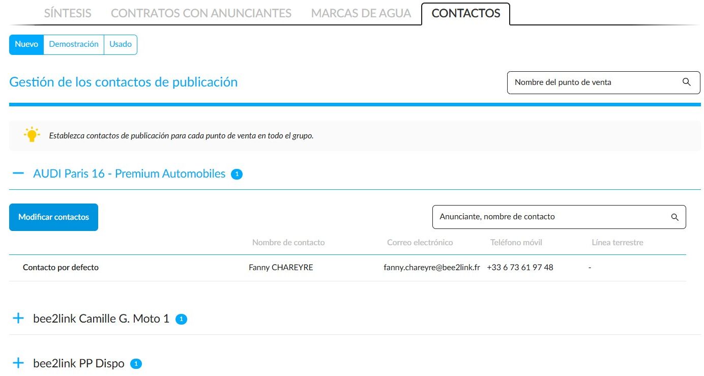 FAQ-056-VEHÍCULOS-¿Cómo elegir los datos de contacto que aparecen en ...